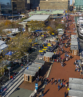 German Christmas Village in Baltimore at Inner Harbor 2024